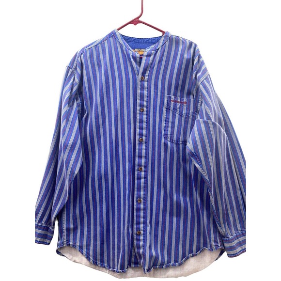 Watsons | Shirts | Vintage Watsons Heavies Mens Ml Long Sleeve Striped ...